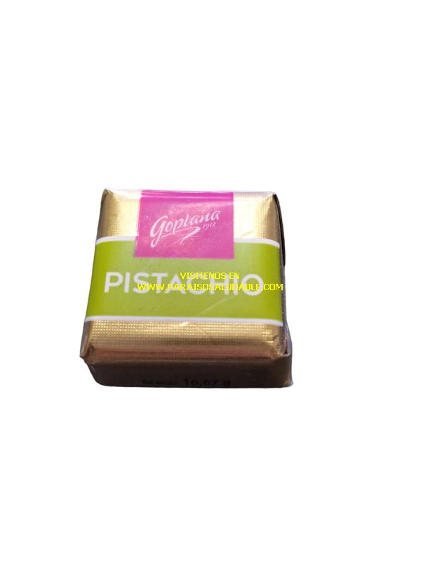 Bom Bom Chocolate Sabor Pistacho - www.paraisosaludable.com